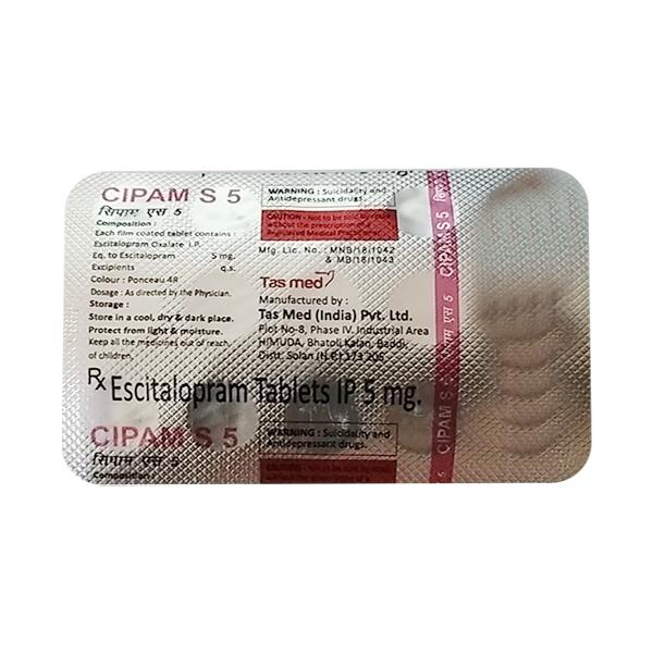 CIPAM S 5 Tablet 15's : Price, Uses, Side Effects | Netmeds