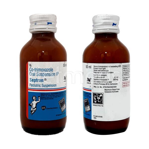 Buy Septran Paediatric Suspension 50ml Online at Upto 25% OFF | Netmeds