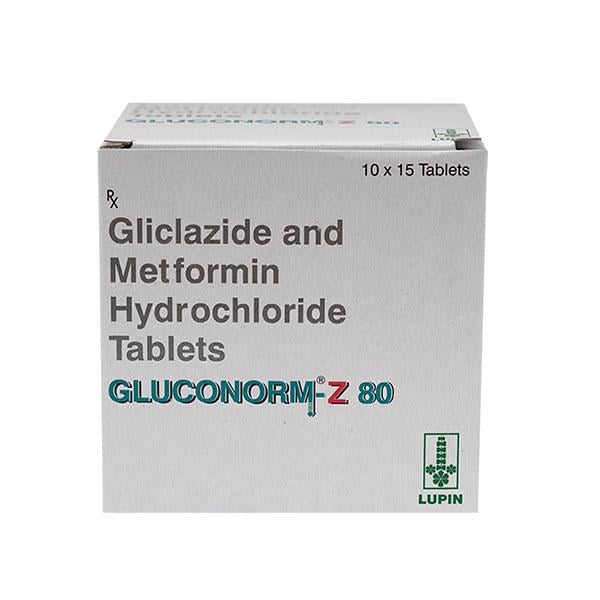 GLUCONORM Z 80mg Tablet 15's : Price, Uses, Side Effects | Netmeds