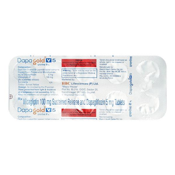 Buy DAPAGOLD V 5 Tablet 10's Online at Upto 25% OFF | Netmeds