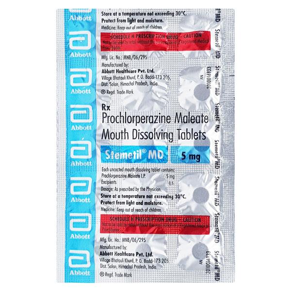 STEMETIL MD 5mg Tablet 15's - Price, Uses, Side Effects | Netmeds