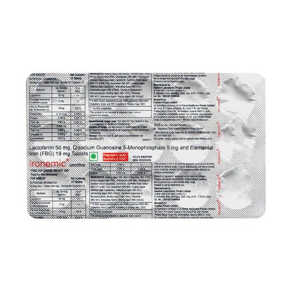 Buy IRONEMIC Tablet 15's Online | Netmeds