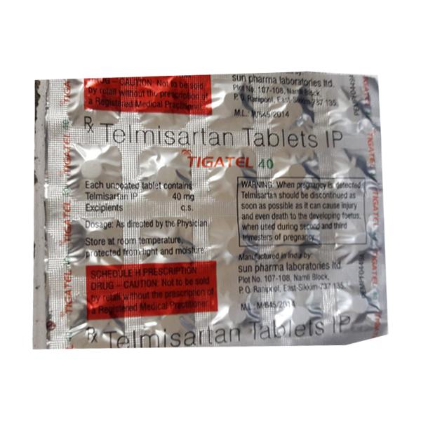 TIGATEL 40 Tablet 20's - Price, Uses, Side Effects | Netmeds