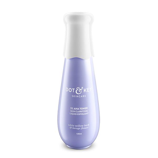 Buy Dot & Key 5% AHA Toner Skin Clarifying Liquid Exfoliant 120 ml ...