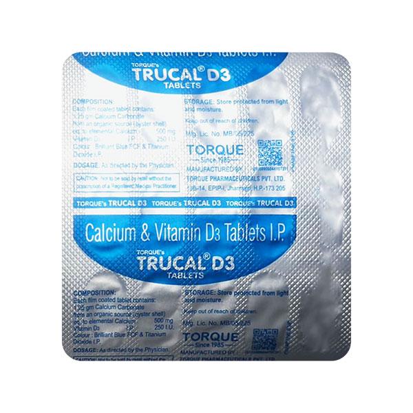 Buy TRUCAL D3 Tablet 15's Online | Netmeds
