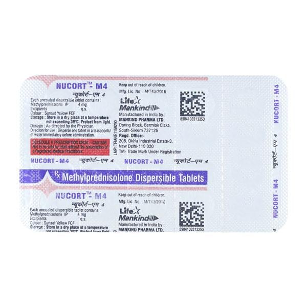 Buy Nucort M 4mg Tablet 10'S Online at Upto 25% OFF | Netmeds