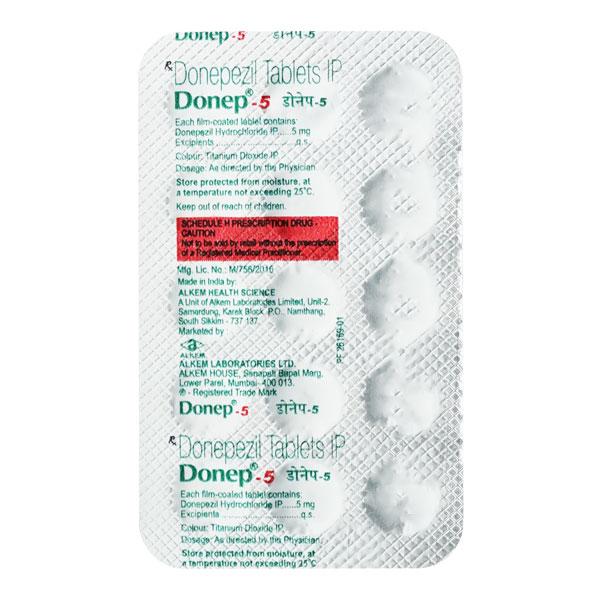 Buy Donep 5mg Tablet 15'S Online at Upto 25% OFF | Netmeds