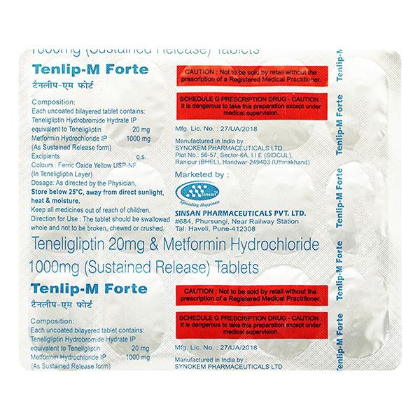 TENLIP M FORTE Tablet 15's : Price, Uses, Side Effects | Netmeds