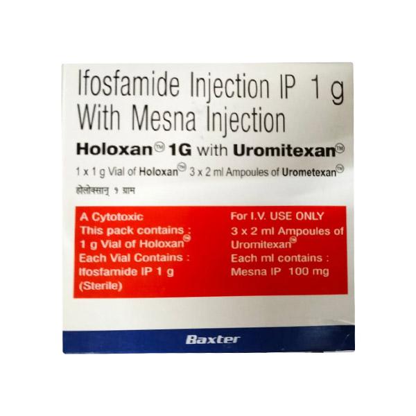 Holoxan With Uromitexan 1gm Injection 3X2ml : Uses, Side Effects, Price ...