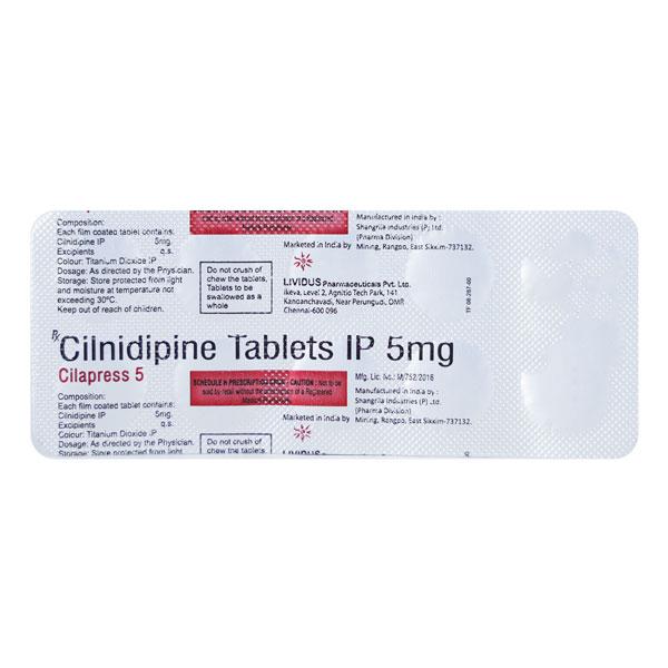 CILAPRESS 5 Tablet 10's : Price, Uses, Side Effects | Netmeds