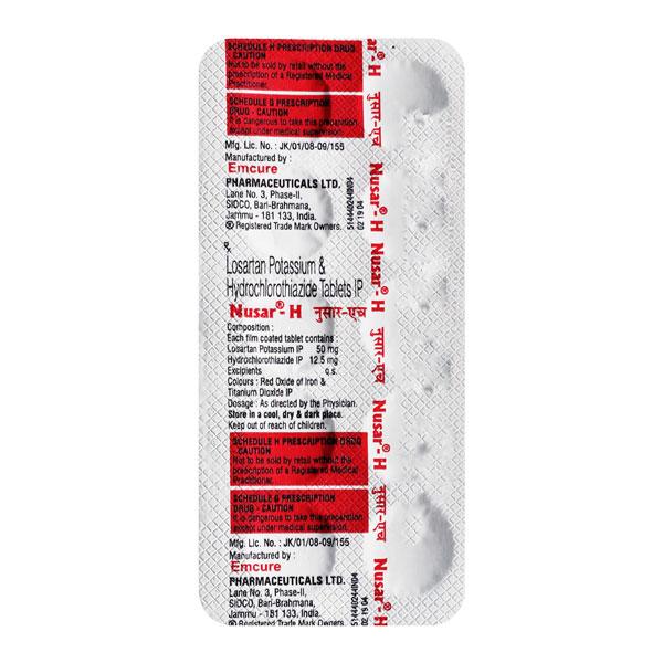 Nusar H Tablet 10'S : Price, Uses, Side Effects | Netmeds