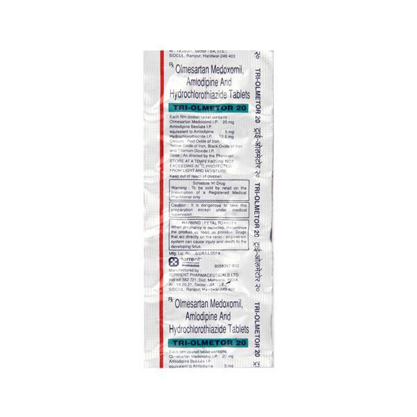 TRI Olmetor 20mg Tablet 10'S : Price, Uses, Side Effects | Netmeds