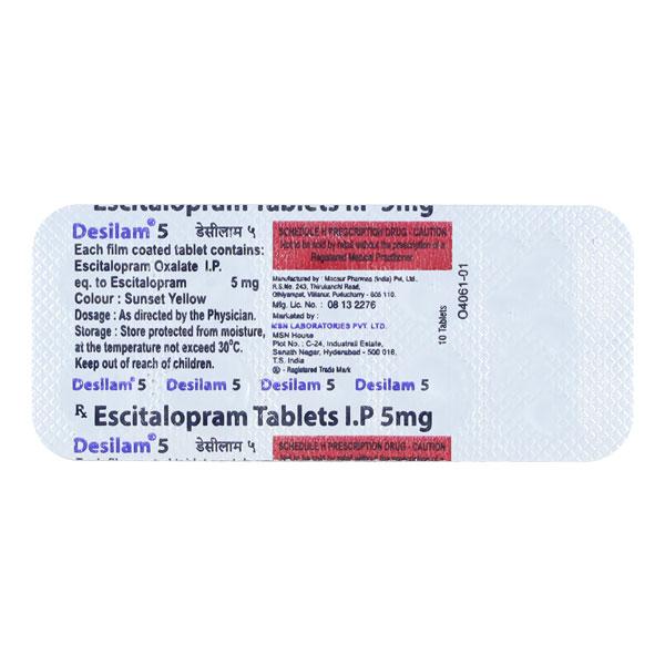 Desilam 5mg Tablet 10'S : Price, Uses, Side Effects | Netmeds