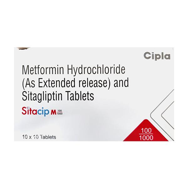 SITACIP M 100/1000 Tablet 10's Price, Uses, Side effects, Substitutes ...