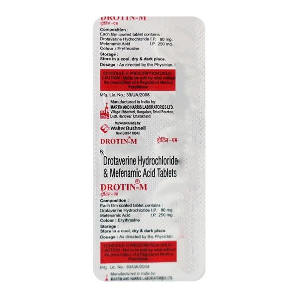 drotin m tablet uses
