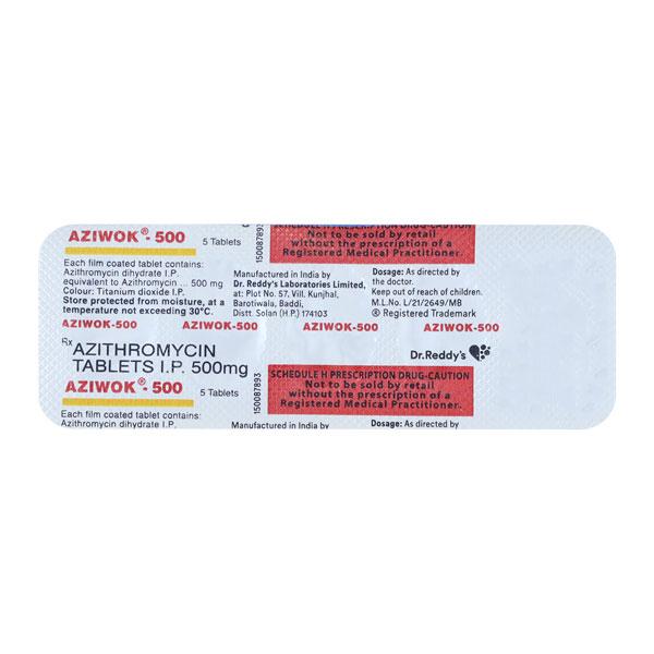 Aziwok 500mg Tablet 5'S Price, Uses, Side effects, Substitutes | Netmeds