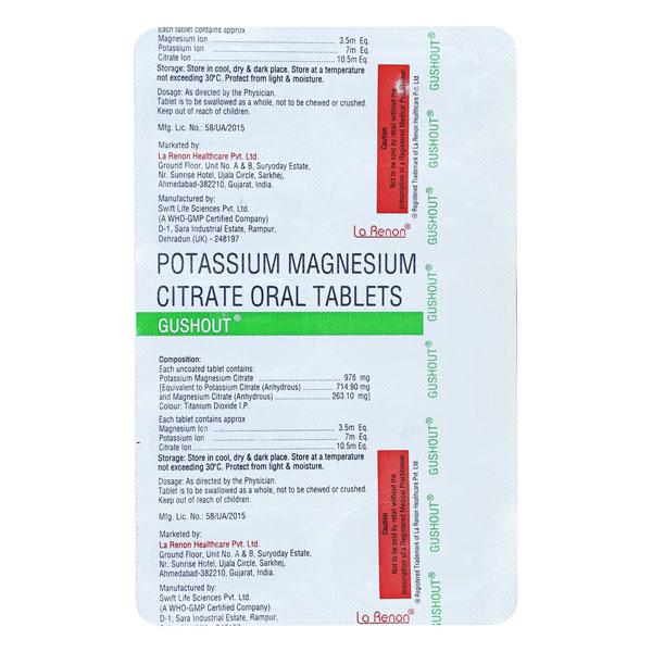 Gushout Tablet 10'S Price, Uses, Side effects, Substitutes | Netmeds