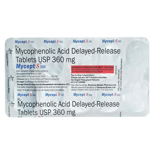 Buy Mycept S 360mg Tablet 10'S Online at Upto 25% OFF | Netmeds