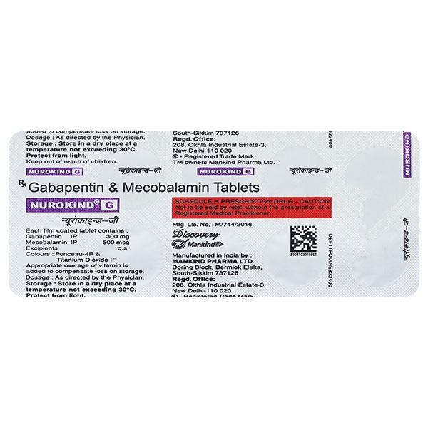 Buy Nurokind G Tablet 10'S Online at Upto 25% OFF | Netmeds