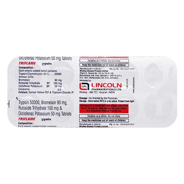 Buy Triflame Tablet 10's Online at Upto 25% OFF | Netmeds