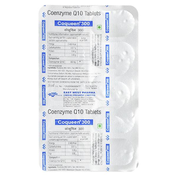 Coqueen 300mg Tablet 10'S Price, Uses, Side effects, Substitutes | Netmeds