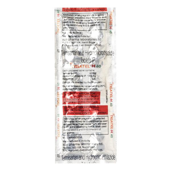 Buy Tigatel H 40mg Tablet 10'S Online at Upto 25% OFF | Netmeds