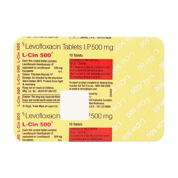 Lcin 500mg Tablet 10'S - Price, Uses, Side Effects | Netmeds