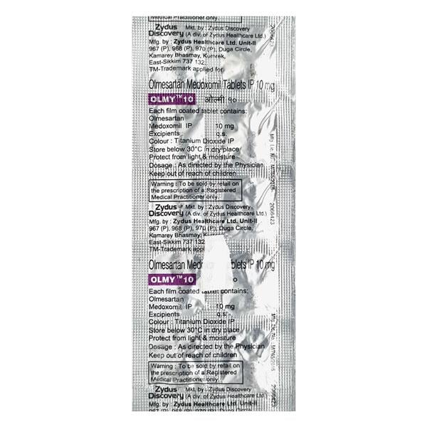 Olmy 10mg Tablet 10'S : Price, Uses, Side Effects | Netmeds