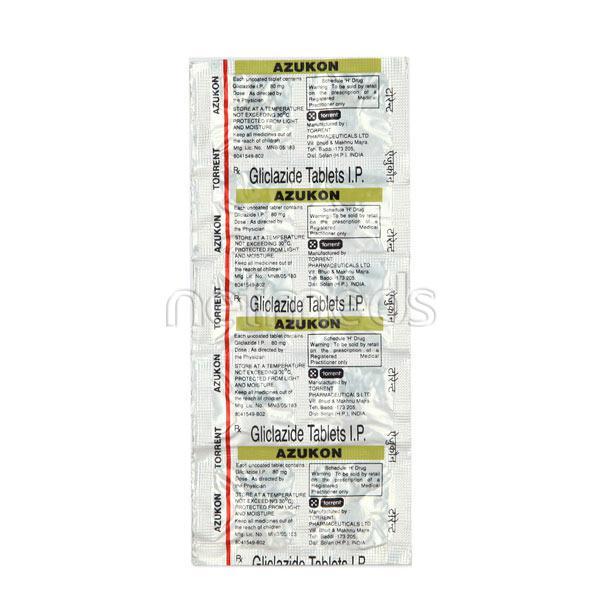 Azukon 80mg Tablet 10'S : Price, Uses, Side Effects | Netmeds