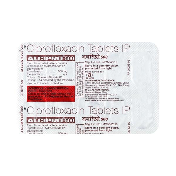 Alcipro 500mg Tablet 10'S - Price, Uses, Side Effects | Netmeds