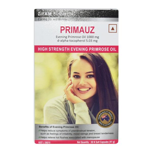 PRIMAUZ Softgel Capsule 30's Price, Uses, Side effects, Substitutes ...