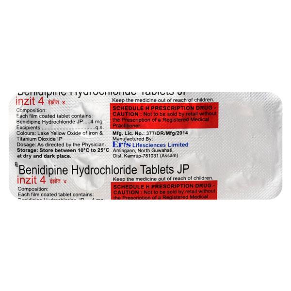 Inzit 4mg Tablet 10'S : Price, Uses, Side Effects | Netmeds