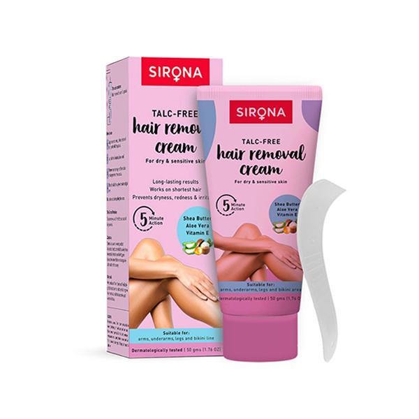 Buy Sirona Talc Free Sensitive Skin Hair Removal Cream 50 gm Online at ...