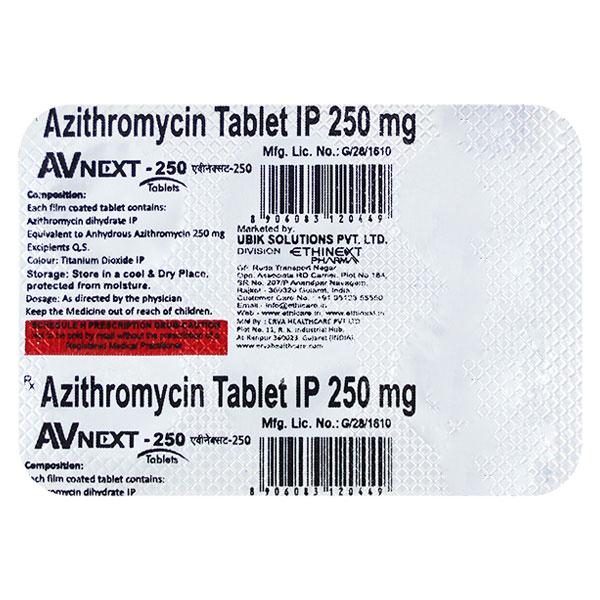 AVNEXT 250 Tablet 6's Price, Uses, Side effects, Substitutes | Netmeds
