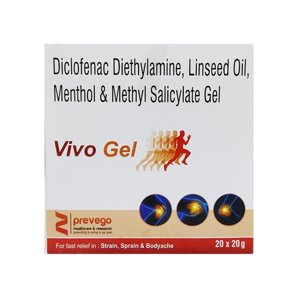 VIVO Gel 20gm Price, Uses, Side effects, Substitutes | Netmeds
