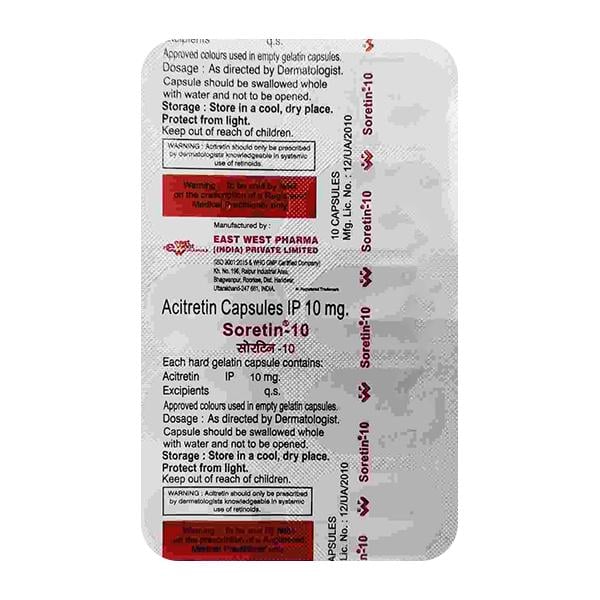 Buy Soretin 10mg Capsule 10'S Online at Upto 25% OFF | Netmeds
