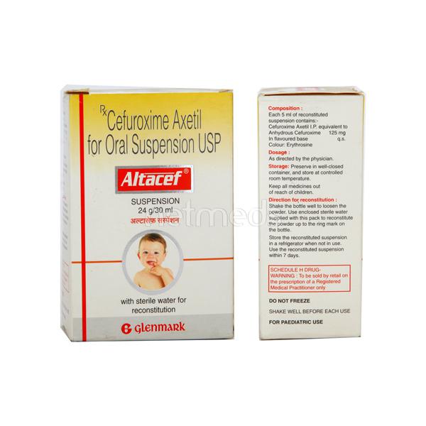 Altacef 125mg Suspension 30ml : Price, Uses, Side Effects | Netmeds