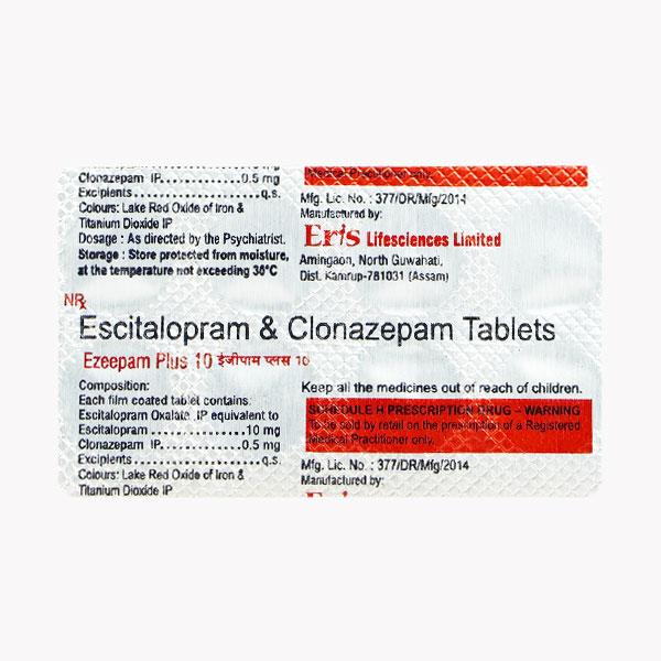 Ezeepam Plus 10mg Tablet 10'S - Price, Uses, Side Effects, and ...