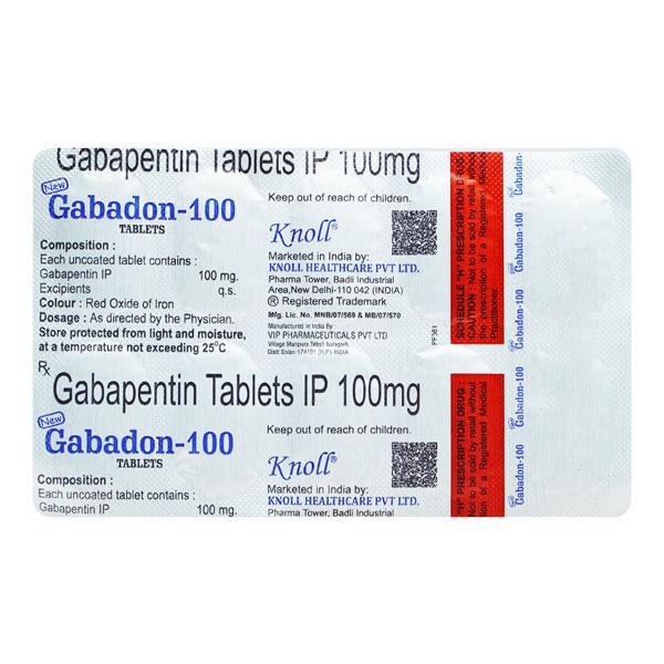 Gabadon 100mg Tablet 10'S Price, Uses, Side effects, Substitutes | Netmeds