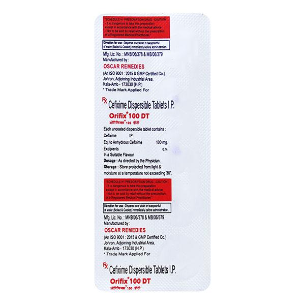 ORIFIX 100 DT Tablet 10's : Price, Uses, Side Effects | Netmeds