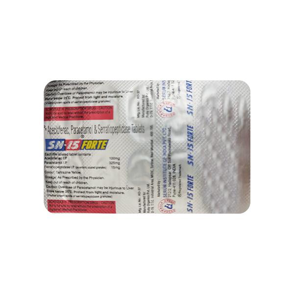 SN 15 FORTE Tablet 10's Price, Uses, Side effects, Substitutes | Netmeds