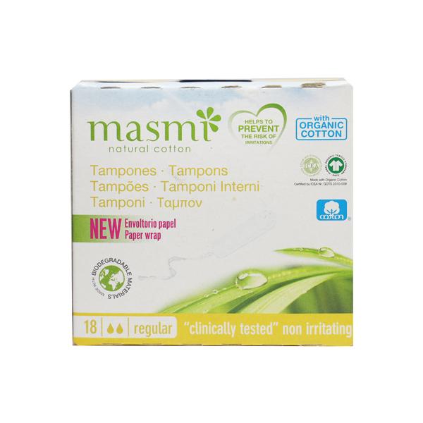 Buy Masmi Natural Cotton New Cottonlock Tampons - Regular 18's Online ...