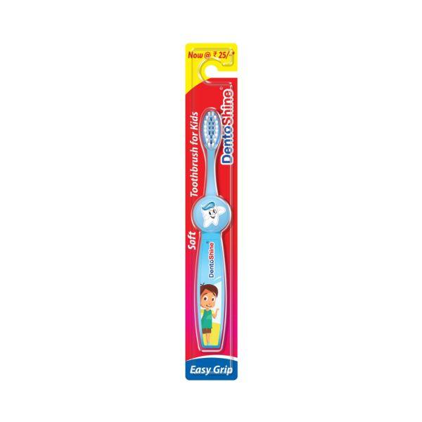 Buy Dentoshine Easy Grip Toothbrush for Kids Blue 100 gm Online at Best ...