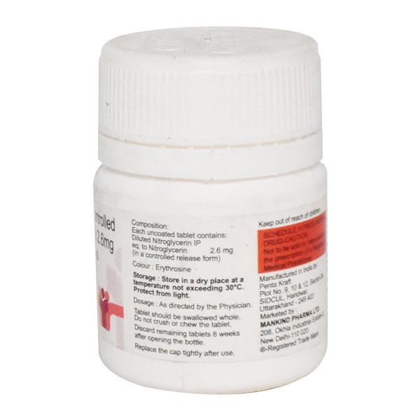 nitroglycerin tablet formulation