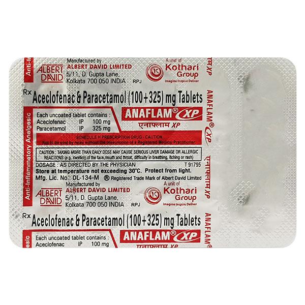 Anaflam XP Tablet 10'S Price, Uses, Side effects, Substitutes | Netmeds