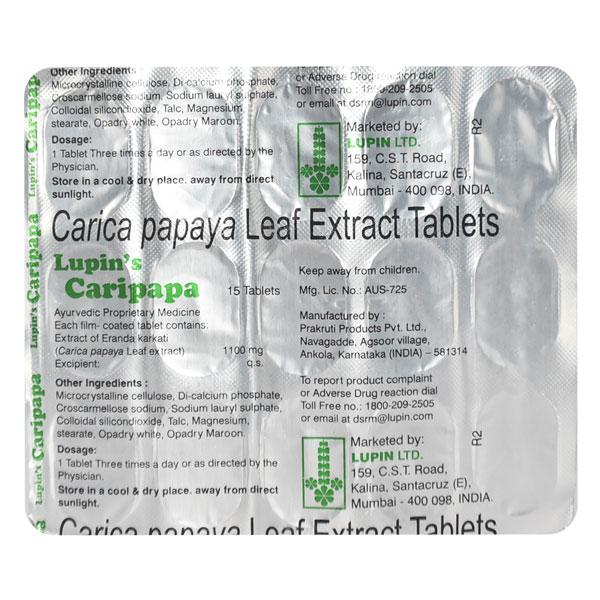 Buy Caripapa Tablet 15'S Online at Upto 25% OFF | Netmeds