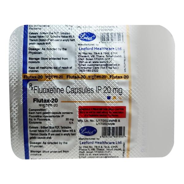 FLUTAX 20 Capsule 10's : Price, Uses, Side Effects | Netmeds