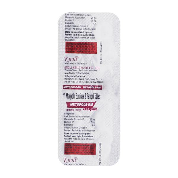 METOPOLE RM Tablet 10's : Price, Uses, Side Effects | Netmeds