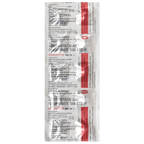 Roseday F 20mg Tablet 10'S Price, Uses, Side effects, Substitutes | Netmeds