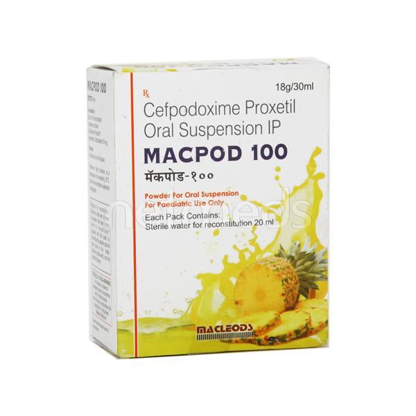 Macpod 100mg Suspension 30ml : Price, Uses, Side Effects | Netmeds